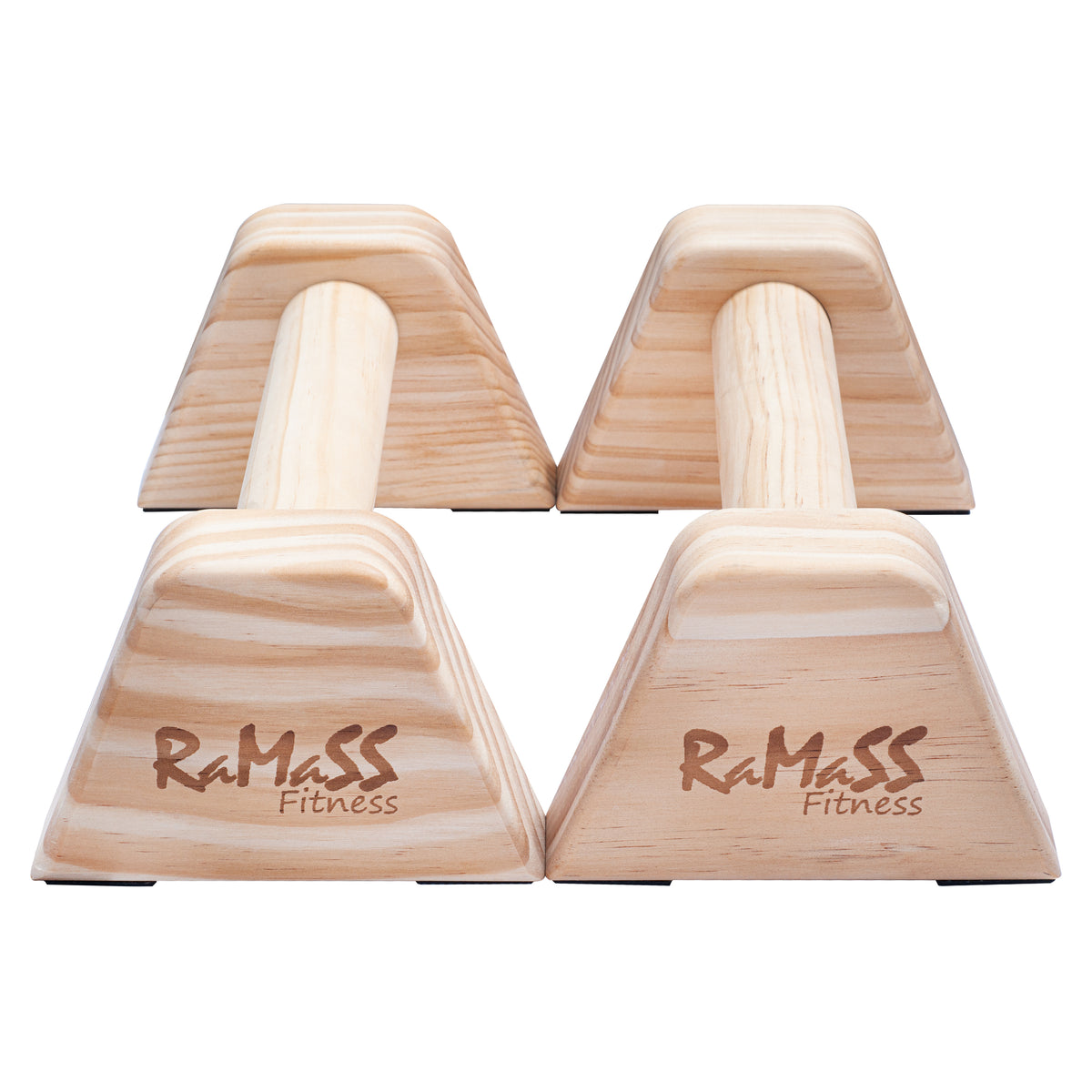 RAMASS Fitness Wooden Mini Parallettes, Push Up Bars