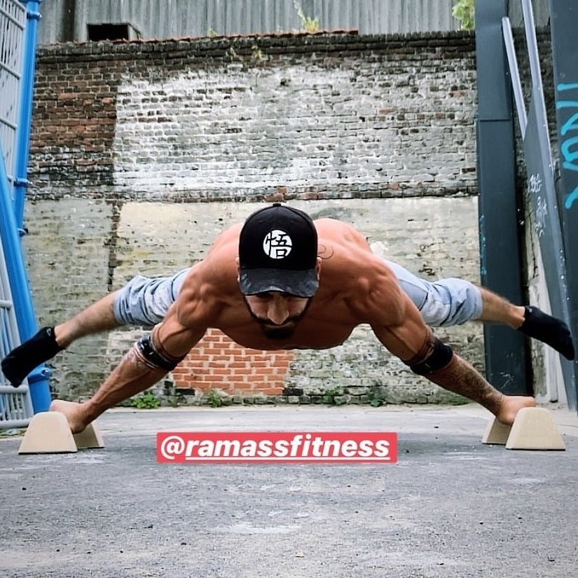RAMASS Fitness Wooden Mini Parallettes, Push Up Bars